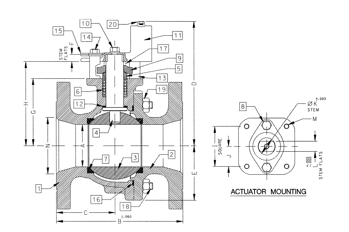 Apollo Stainless Steel Standard Port Ball Valve with PTFE Seats & Seals ...