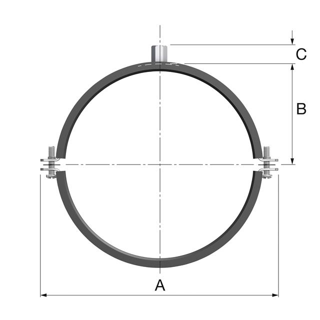 BSL-A air duct clip Ø 450-1200mm