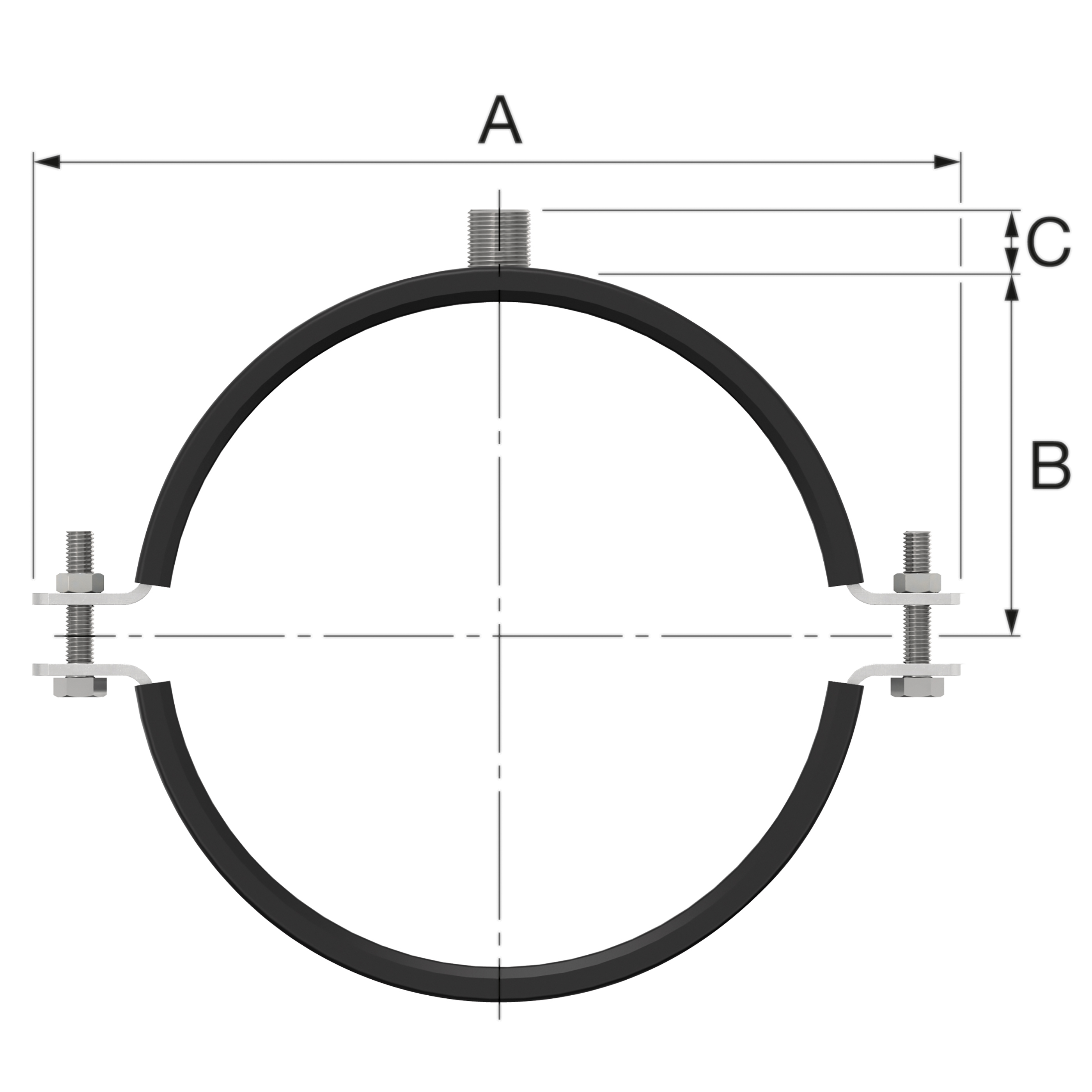 FastFix RSA clip G 3/4"-M16 x 200-214