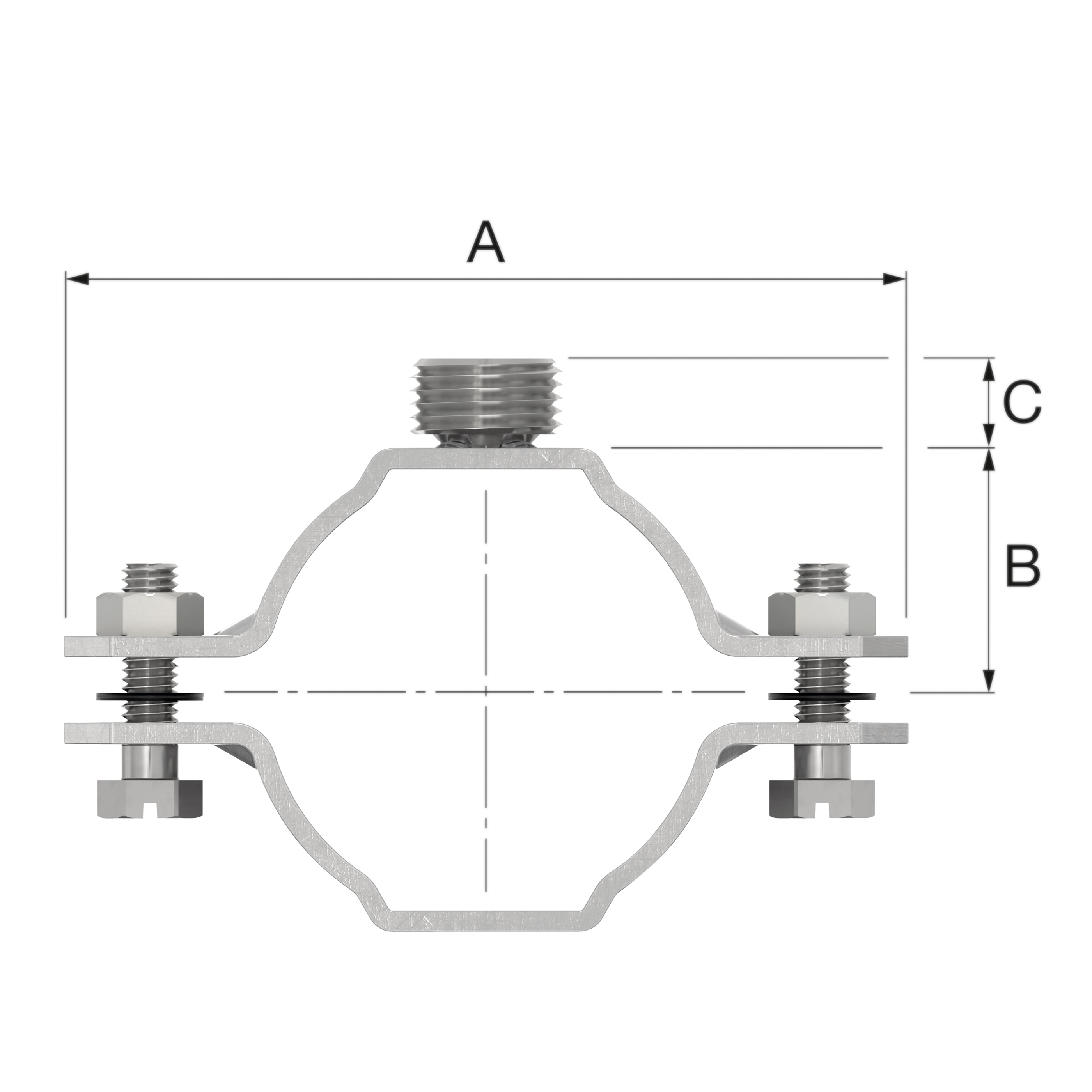 IPS Fastening RSF clip G1/2"-M10 x 77-84