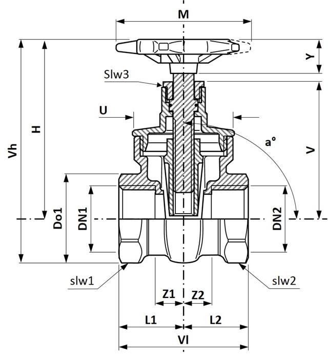 Pegler Valve Gate Valve FF G1 1/4