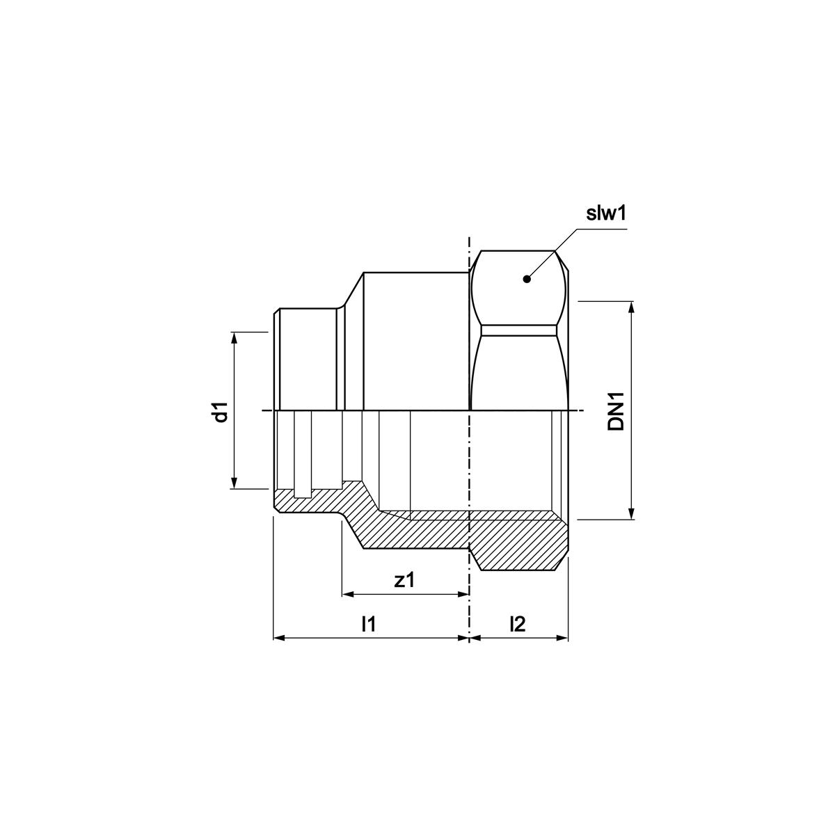 Yorkshire straight female connector