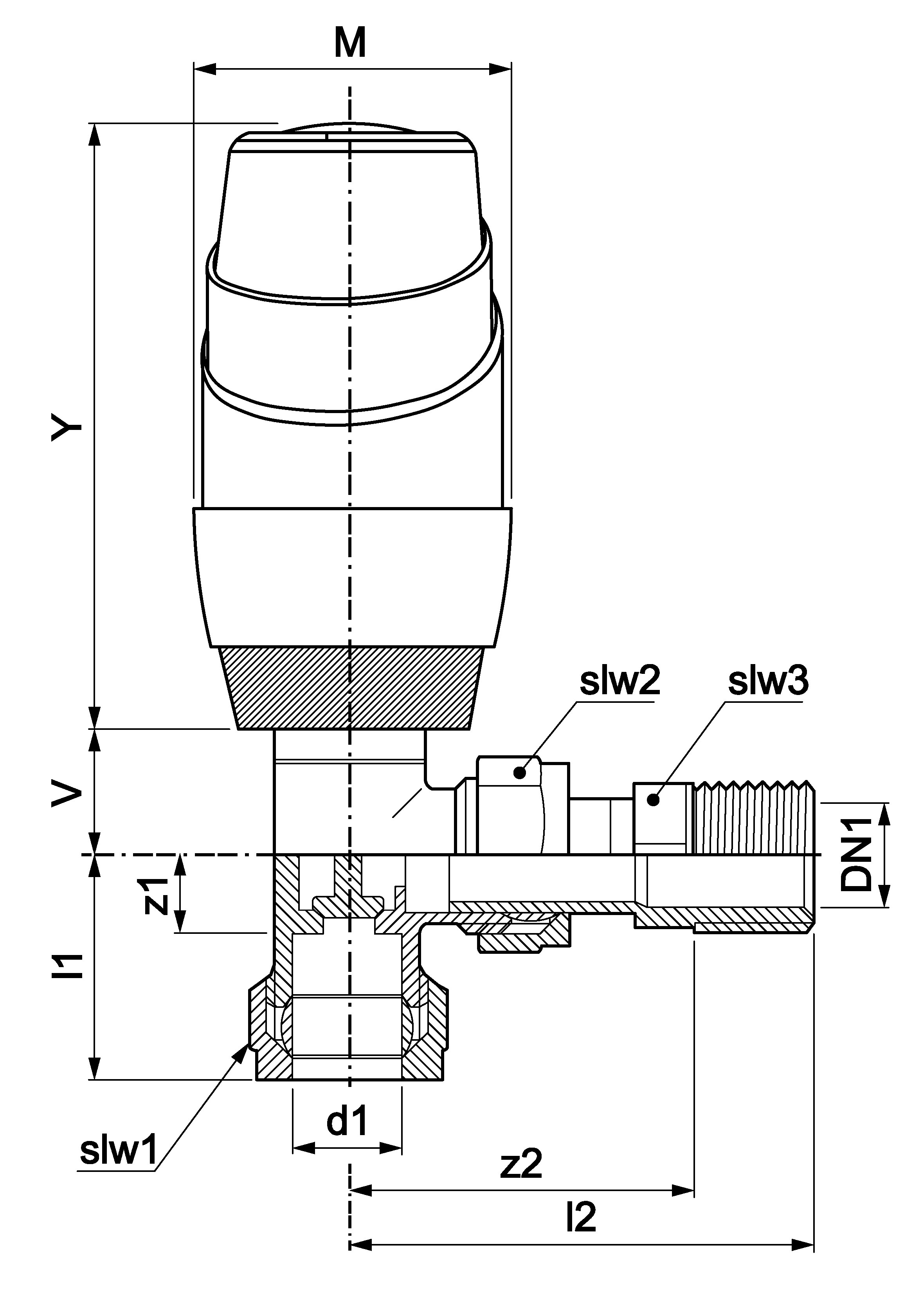 angle pattern thermostatic radiator valve vertical or horizontal ...
