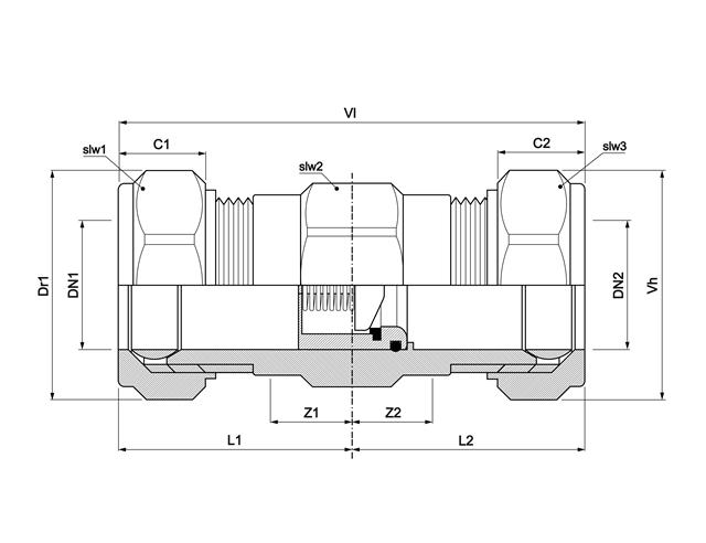 Apollo Single Check Valve 2x Compression