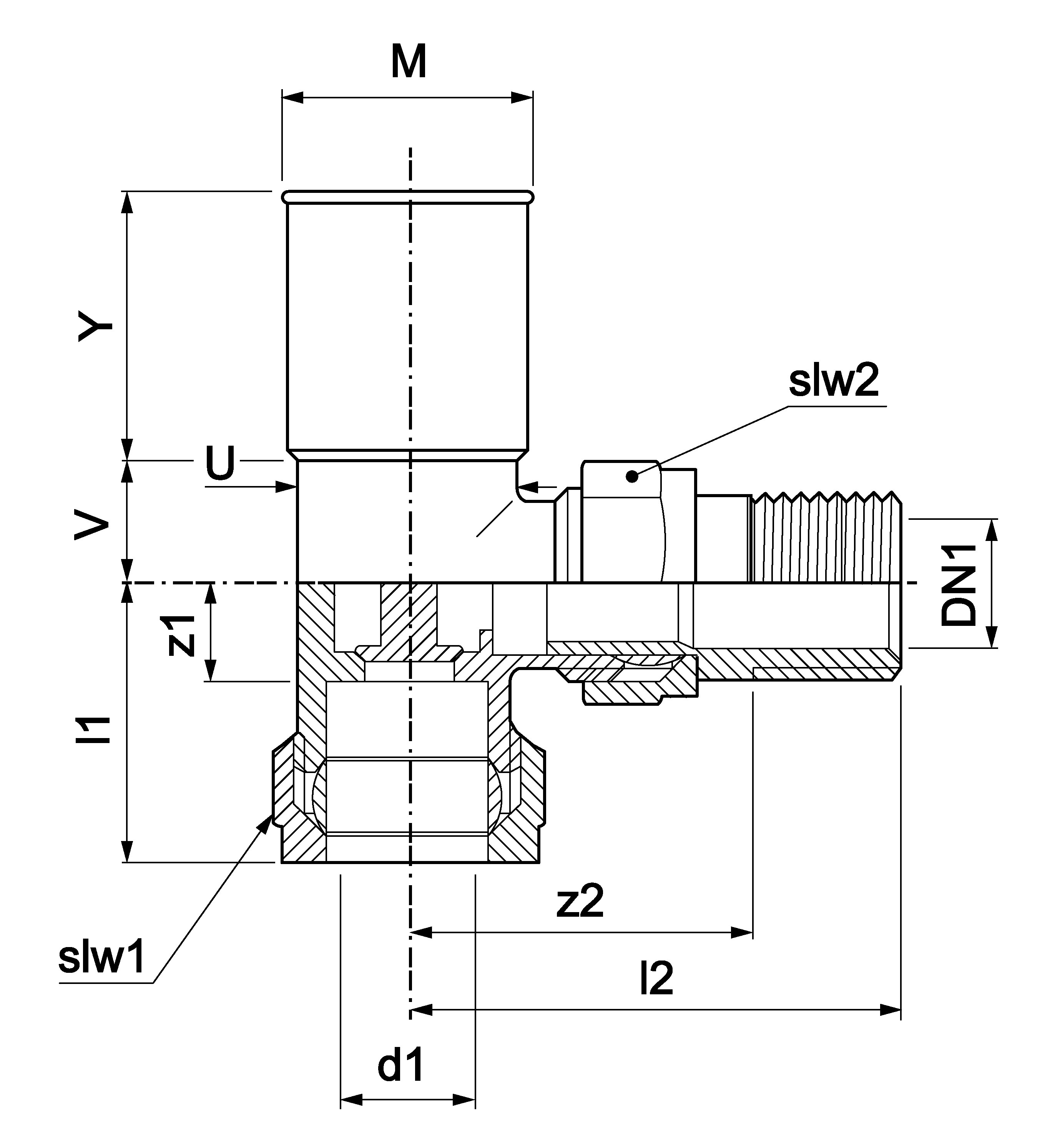 Modern Angle Decorative Radiator Valve