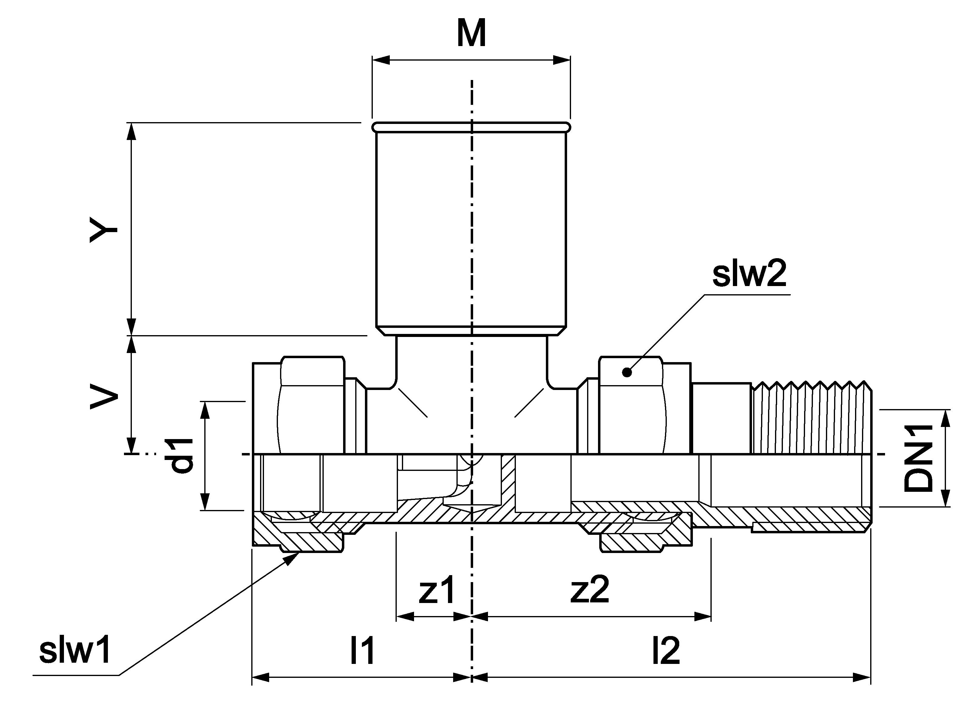 Straight Decorative Radiator Valve