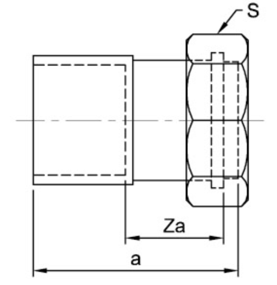 Endex straight tap connector FF 22xRp3/4"