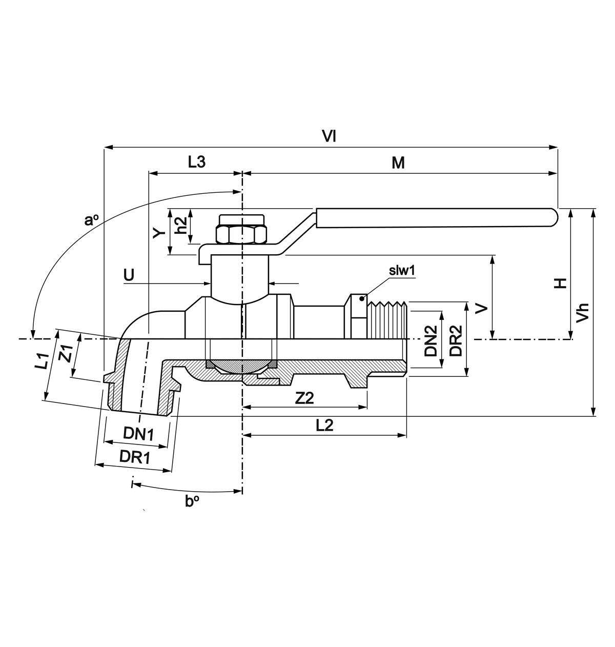 PB50 Chromium Plated Ball Type Bibtap