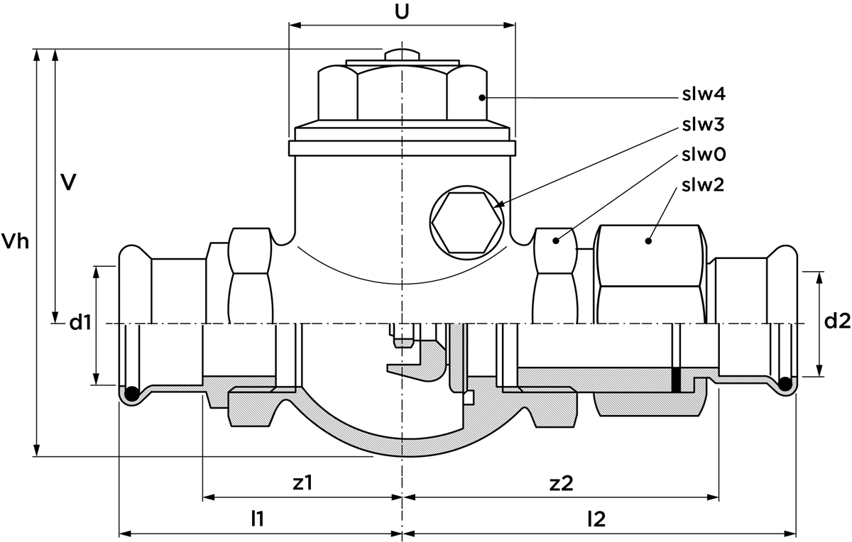 VSH XPress Check Valve With Union Connection