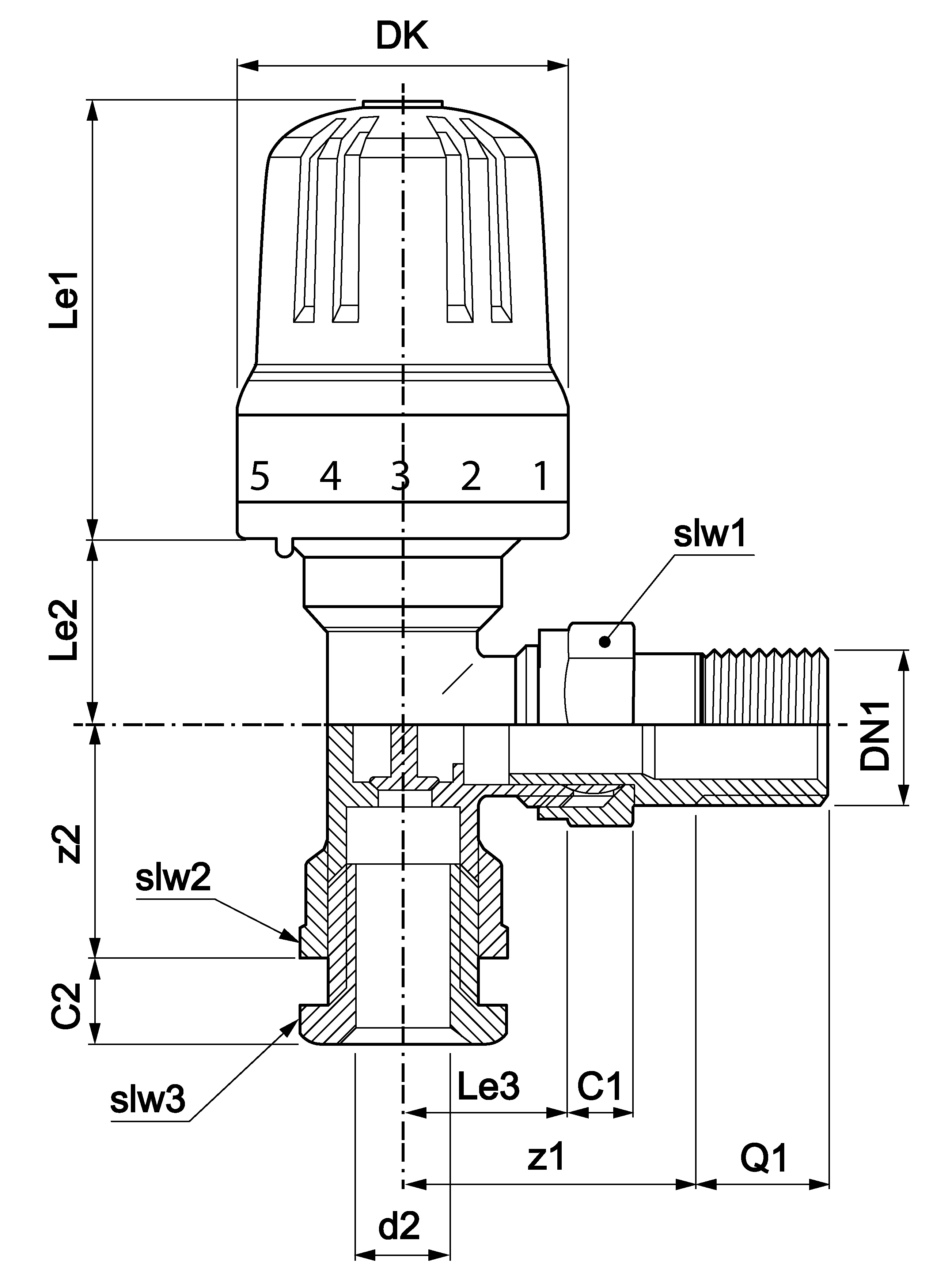 b4452 angle vertical trv