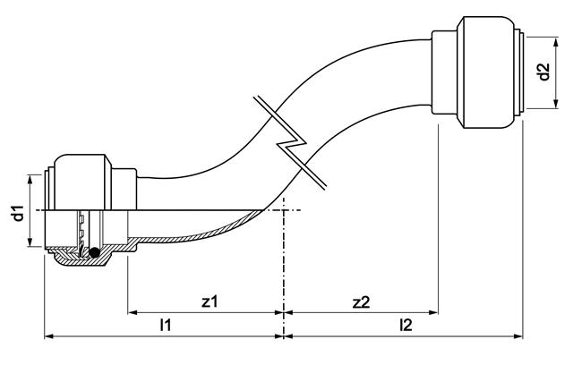 VSH Tectite Pro Flexible Connector, push-fit x push-fit
