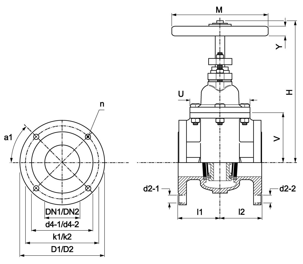 Pegler Valve Gate Valve Flange DN80