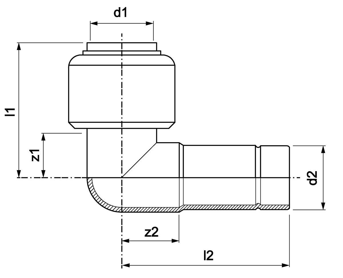 Push Fit Elbow Connector