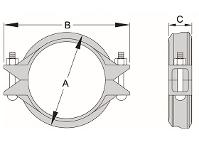 VSH Shurjoint AWWA transition coupling (2 x groove) | A507 – Aalberts ...