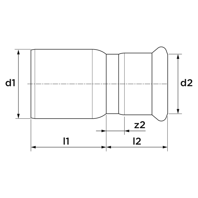 VSH XPress Copper reducer ØF 22x15