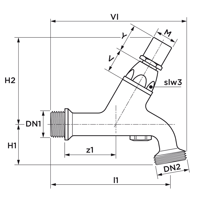 VSH tap with aerator NEN DA (without key)