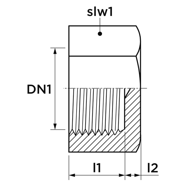 VSH Threaded stop end F G3/4"