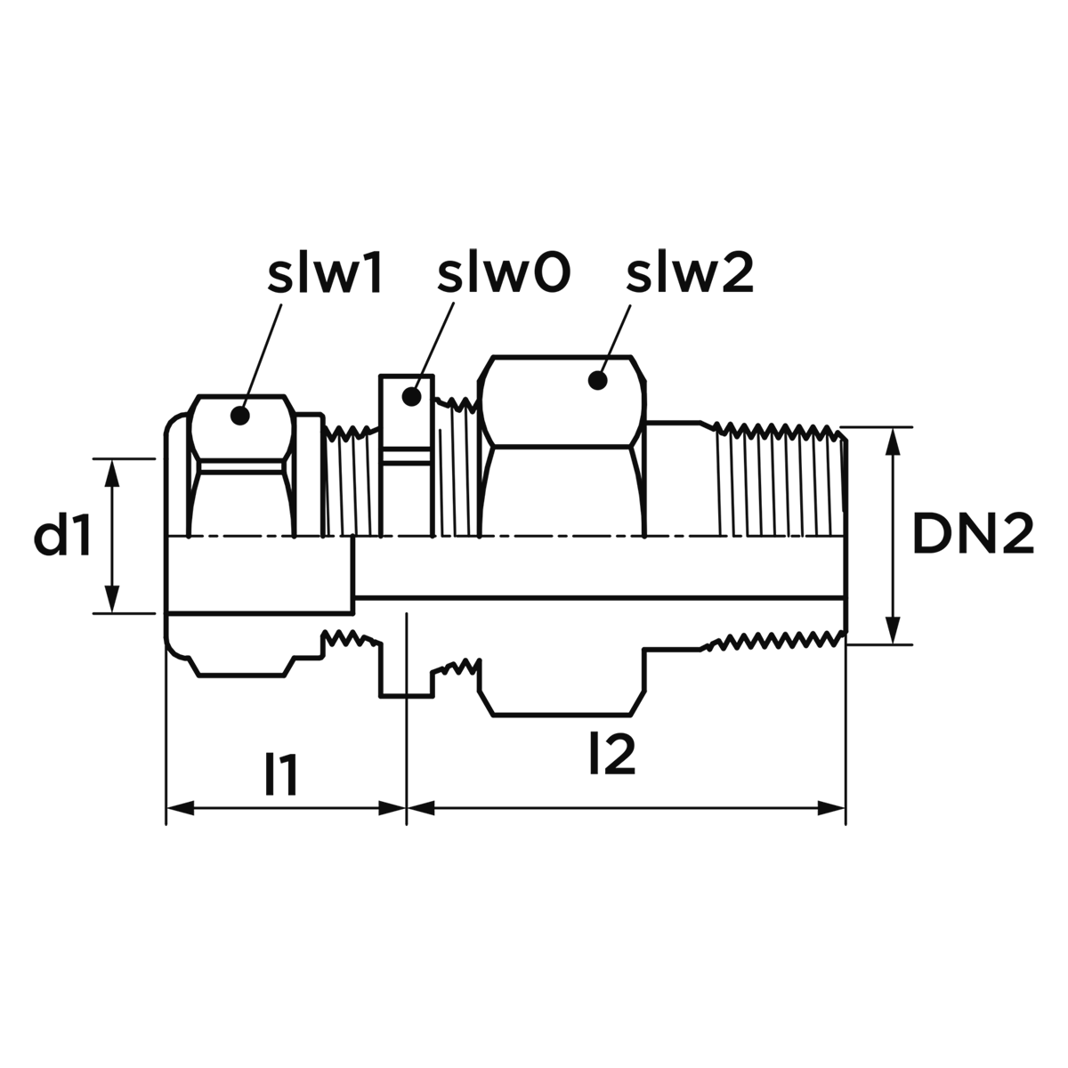 VSH Super straight radiator union FM 15xR1/2