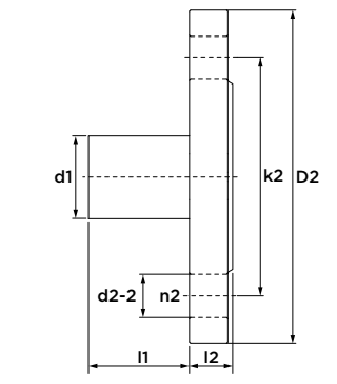 VSH XPress Copper Gas flange adapter PN16 gecoat (male x flange)