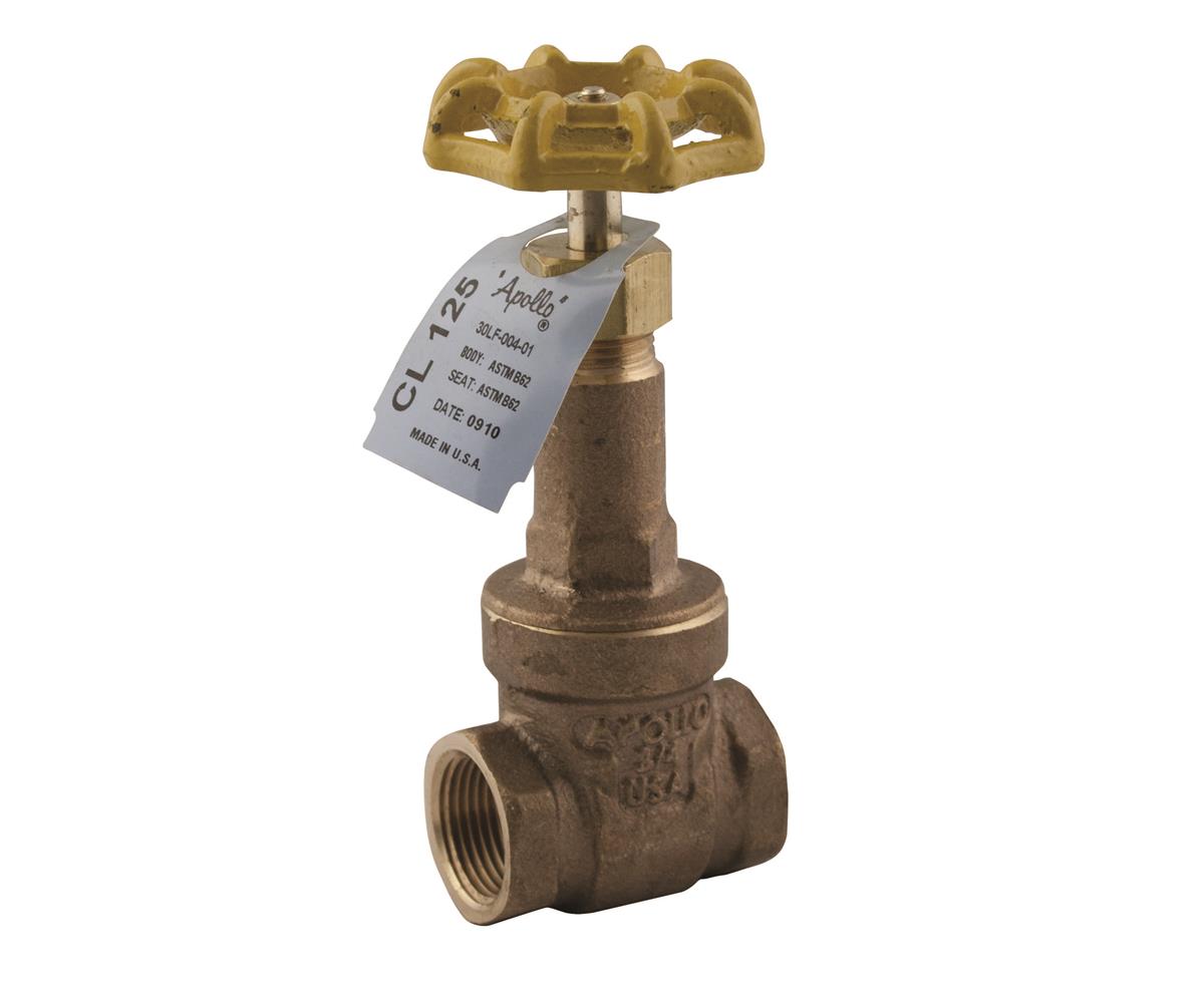 Apollo Class 125 Rising Stem Bronze Gate Valves, Threaded Bonnet (2 x FNPT)