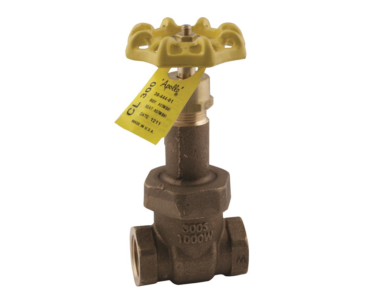 Apollo Class 300 Rising Stem Bronze Gate Valves, Union Bonnet (2 x FNPT)