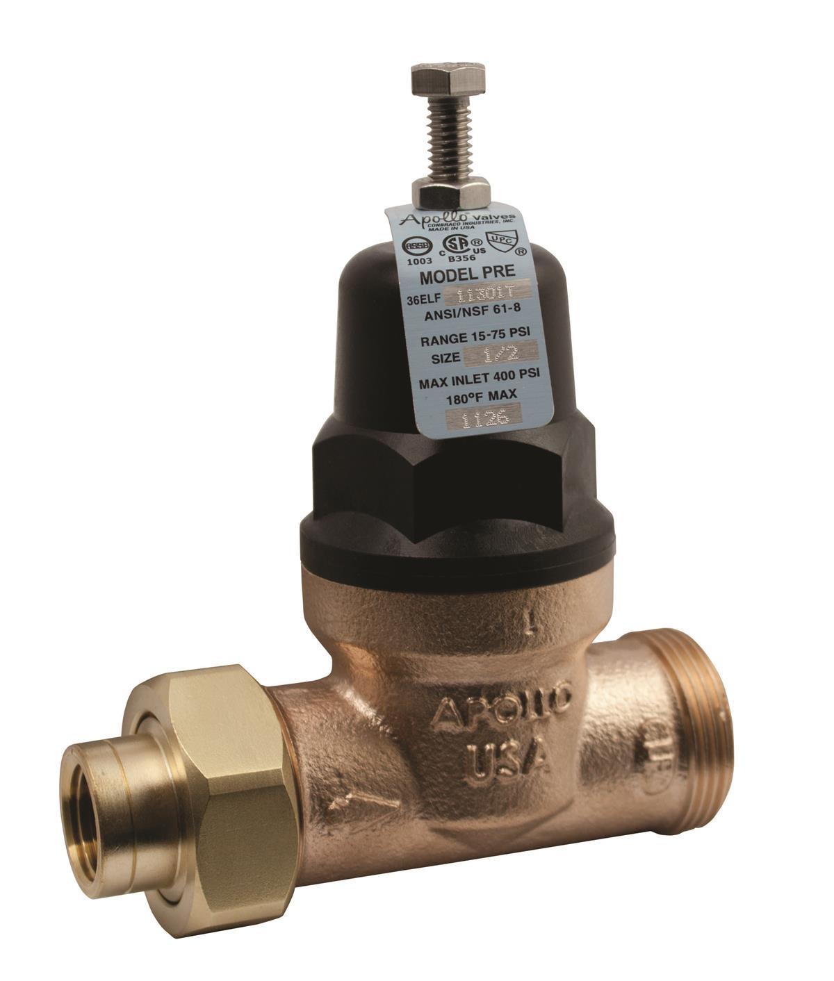 Apollo Lead Free Direct Acting Water Pressure Reducing Valves (2 x Push)