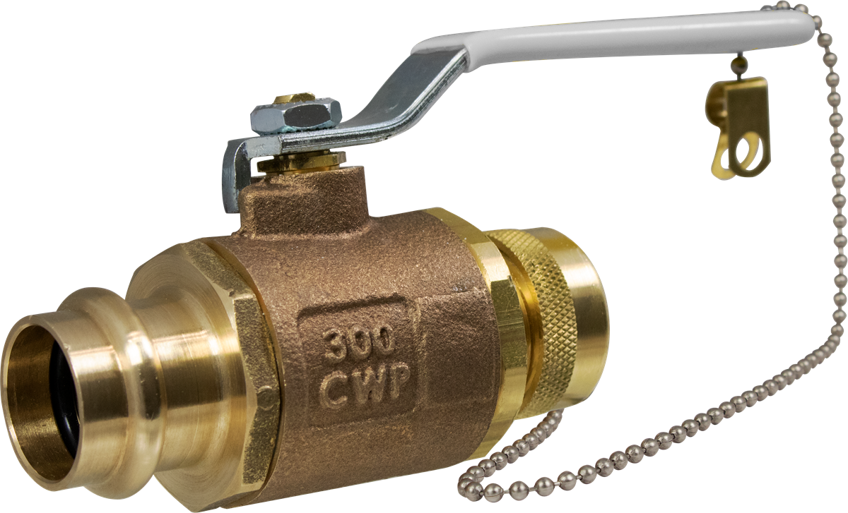ApolloPress Lead Free Bronze 2 Piece Full Port Ball Valve with 2-1/4 ...