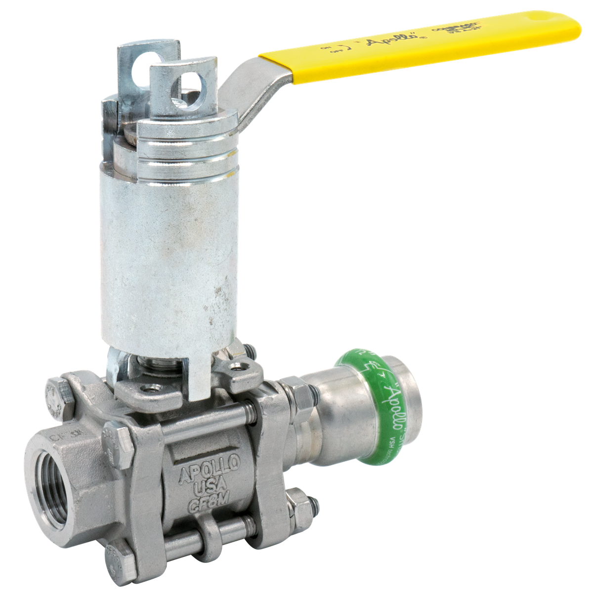 Apollo SmartPress AISI316 3 Piece Ball Valve EPDM with extended stem 2 ...