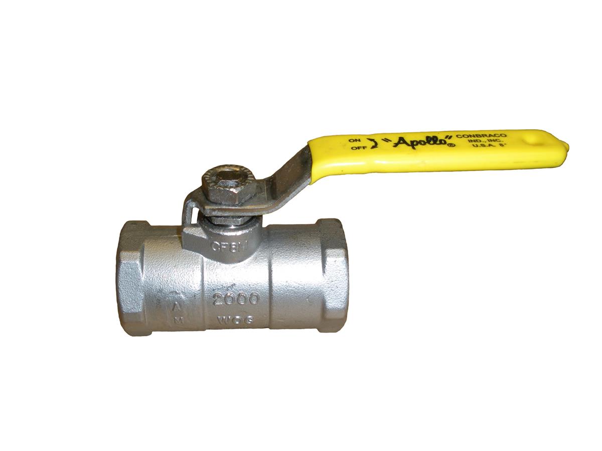 Apollo Stainless Steel Unibody Reduced Port Ball Valve with SS Oval ...