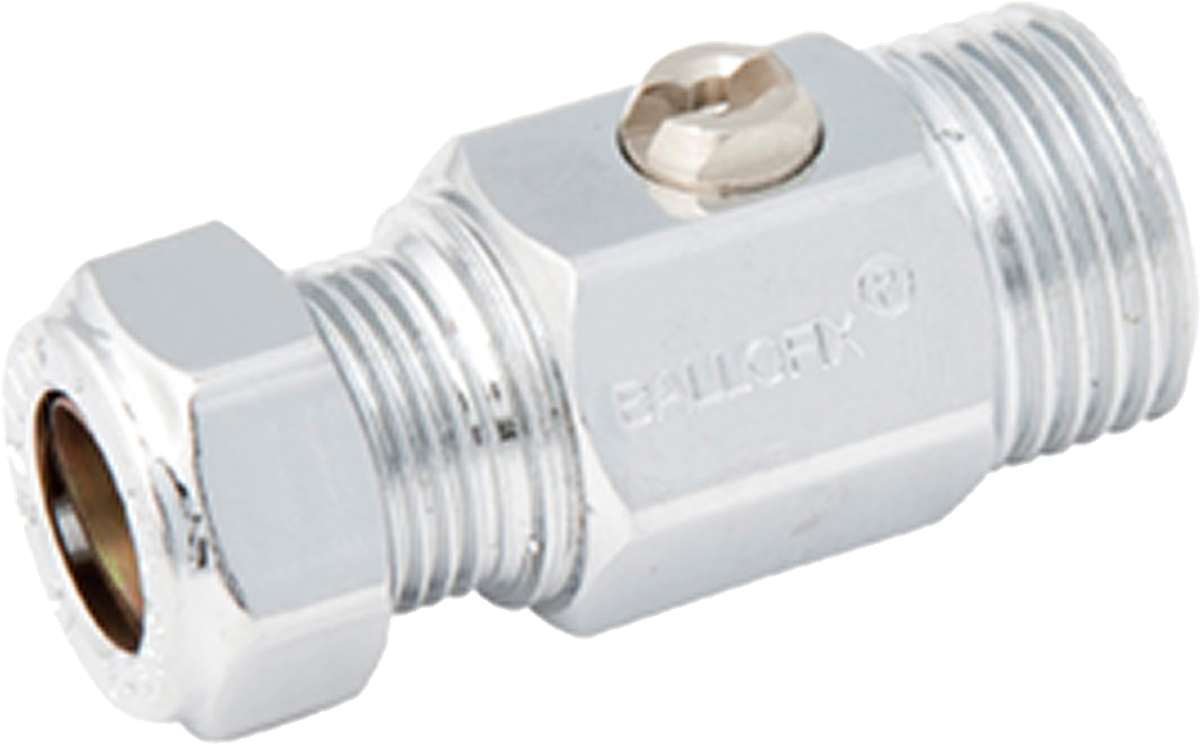 Broen Ballofix mini ball valve no handle (compression x male thread)