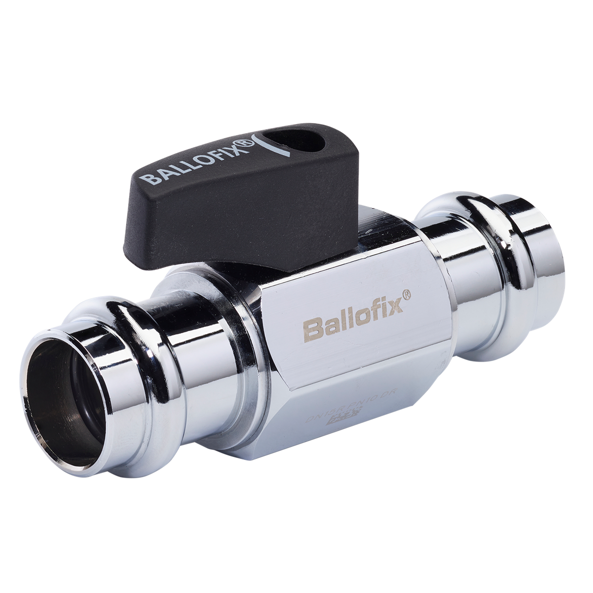 Broen Ballofix mini ball valve with handle (2 x press)