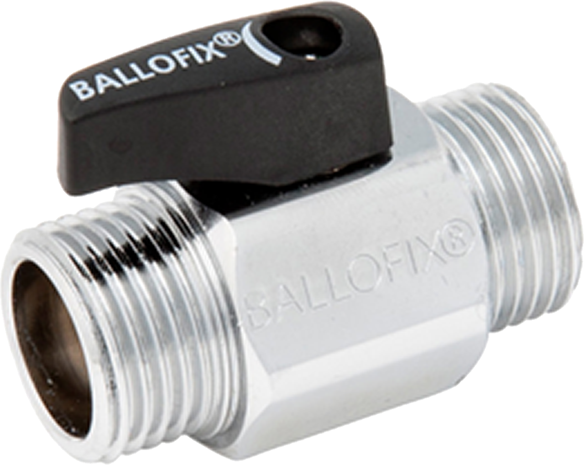 Broen Ballofix mini ball valve with handle (2 x male thread)