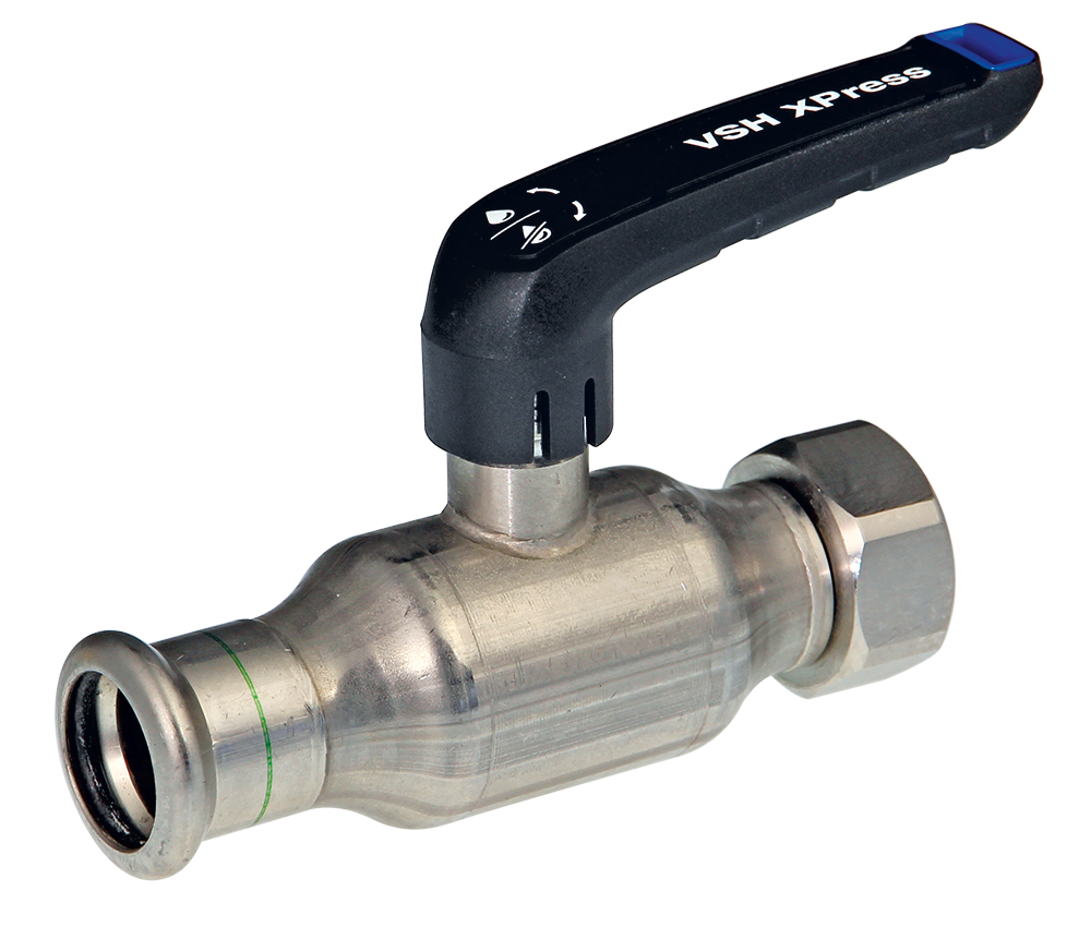 VSH XPress FullFlow Stainless ball valve with union FF 28xG1 1/4" (DN25)