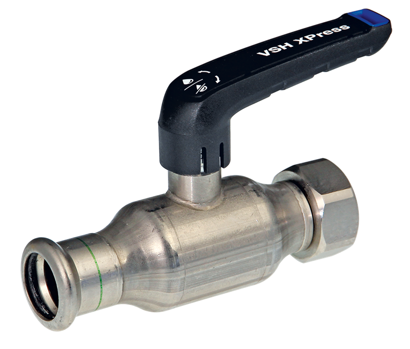 VSH XPress FullFlow Stainless ball valve (press x union)