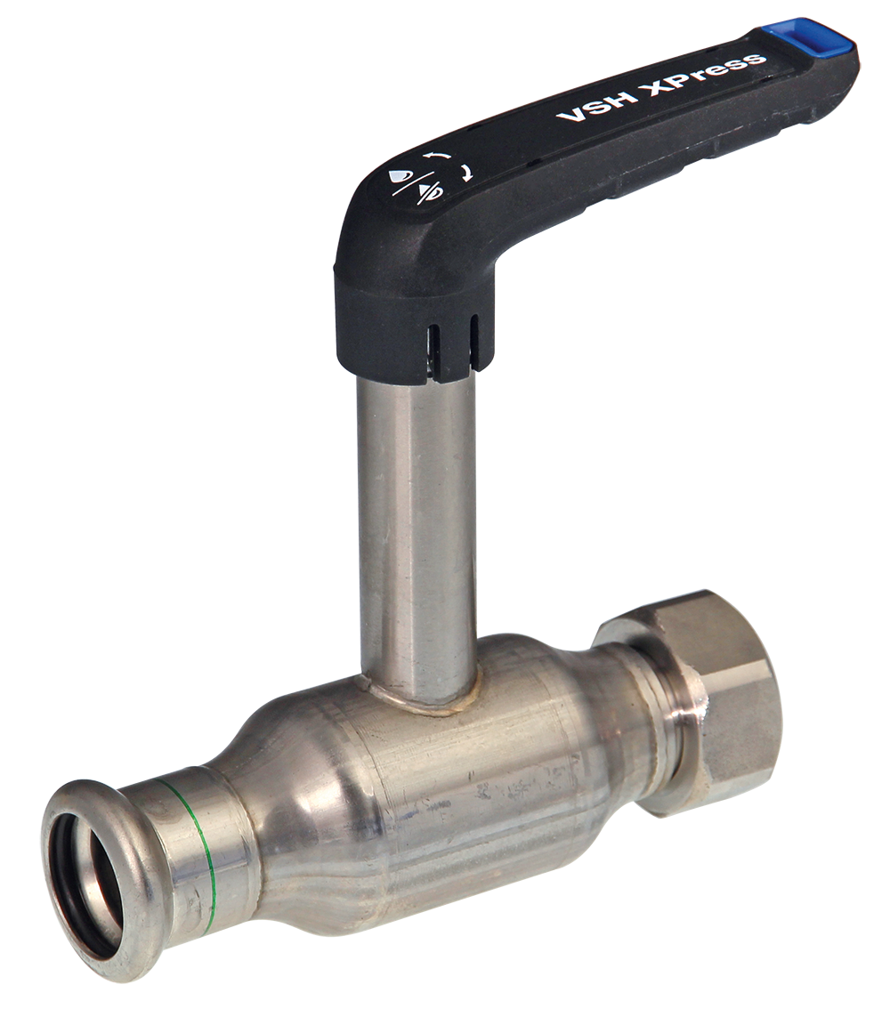 VSH XPress FullFlow Stainless ball valve extended stem with union FF ...