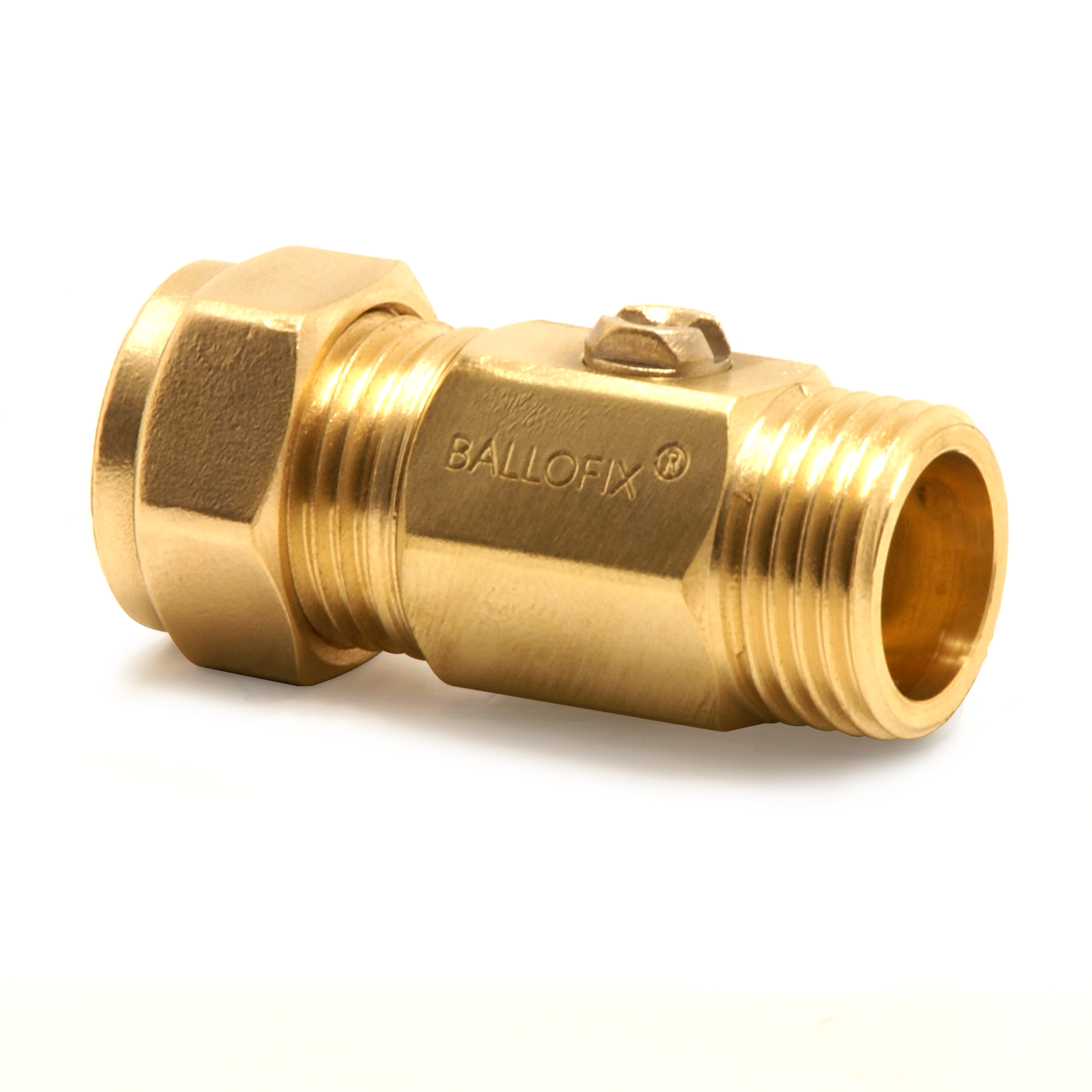 Pegler isolating screwdriver ball valve compression 15xG1/2"