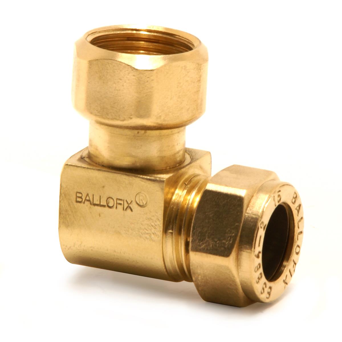 Broen Ballofix mini ball valve angle no handle CompressionxUnion FF ...