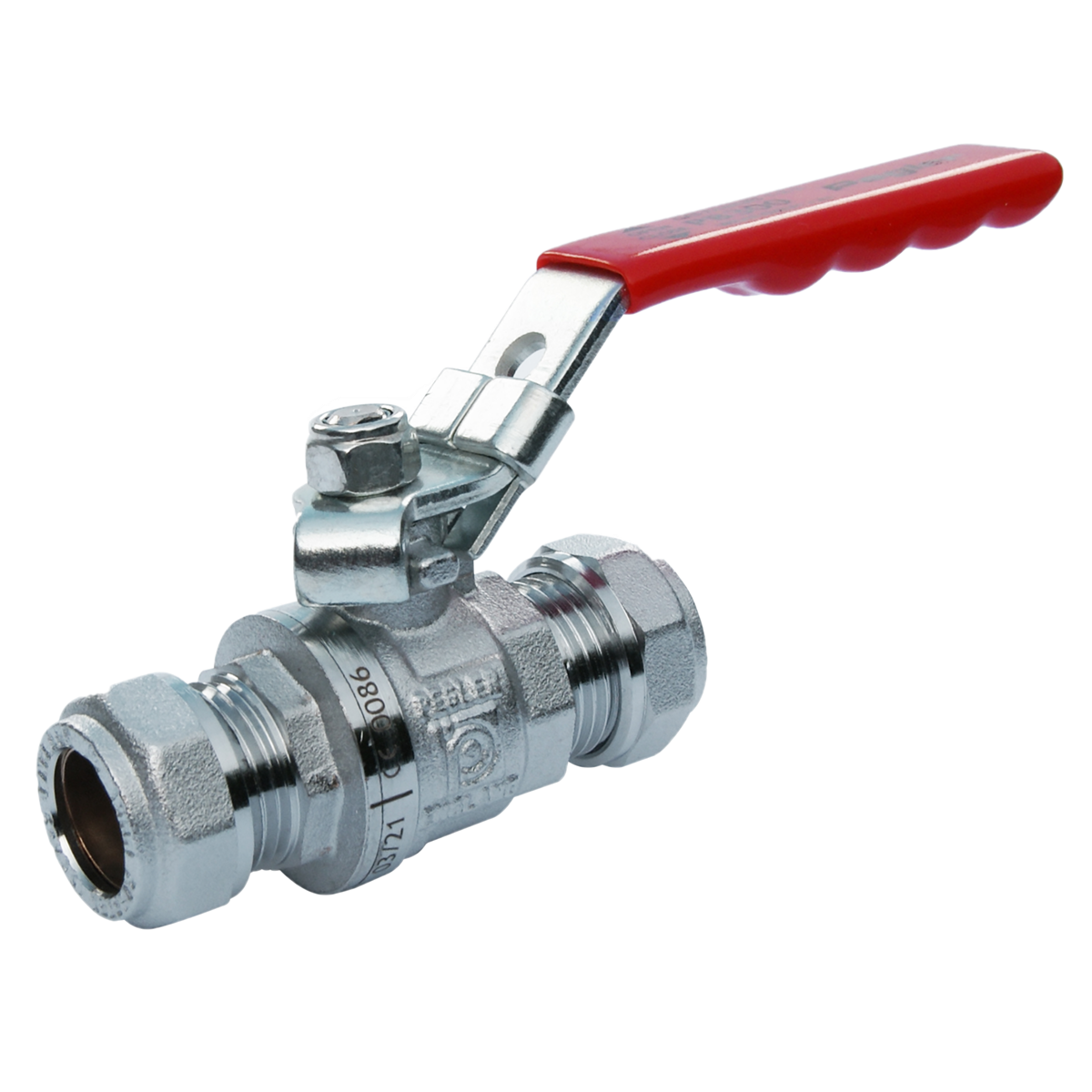 VSH Prestex ball valve FF 15 (DN15) (red) Cr