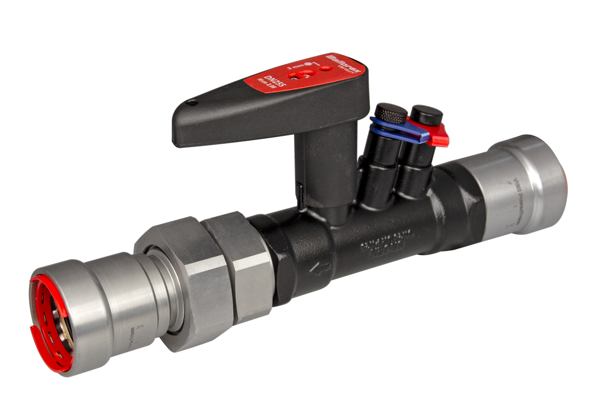 VSH PowerPress venturi commissioning valve with union connection (2 x ...