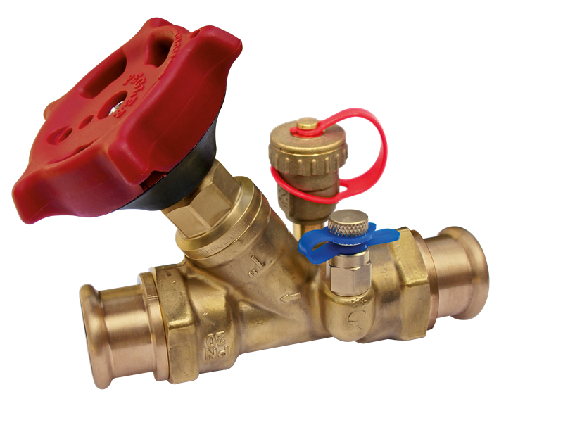 VSH XPress ProFlow static balancing valve FODRV with drain (2 x Press)