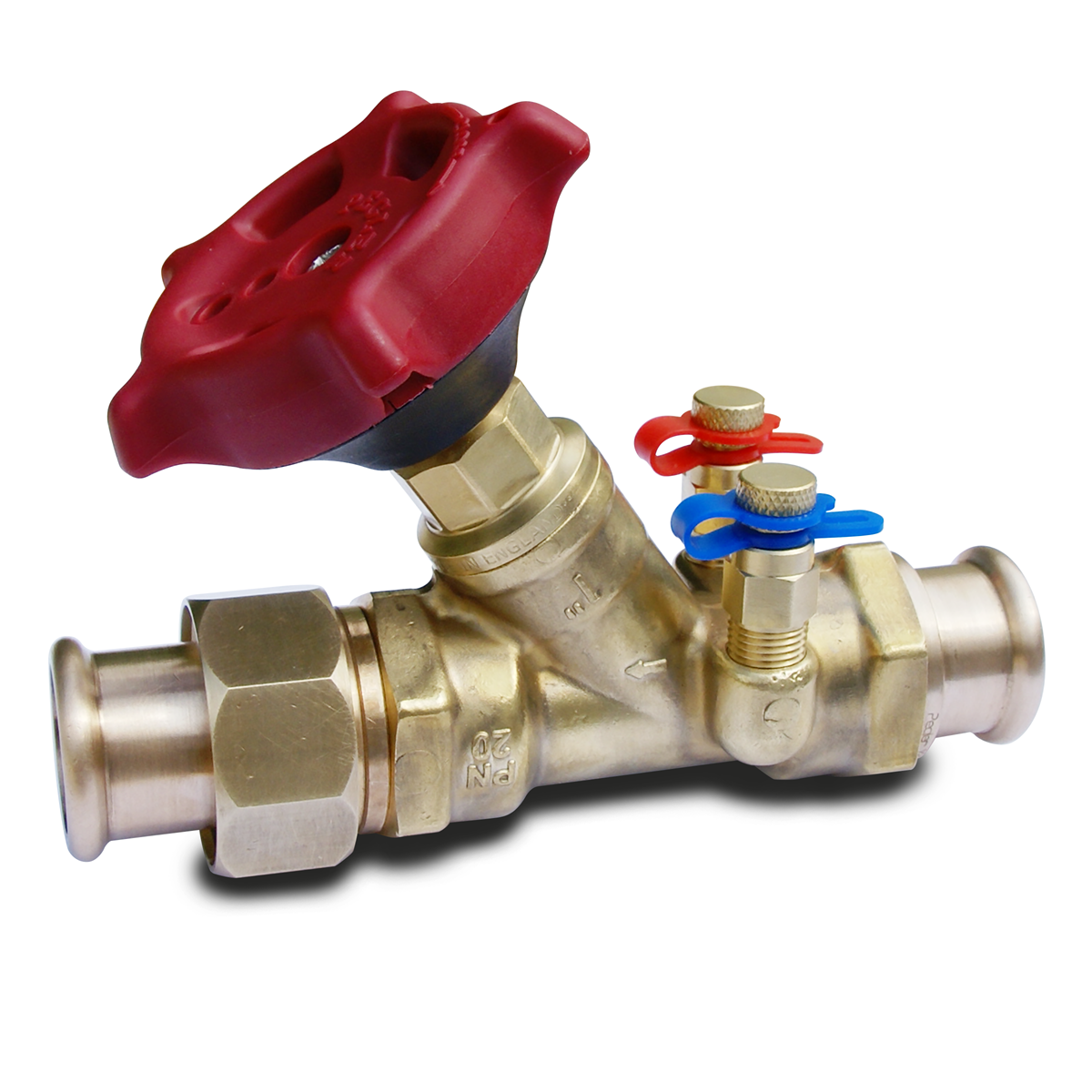 VSH XPress Proflow static balancing valve FODRV w. outlet union FF 18 ...