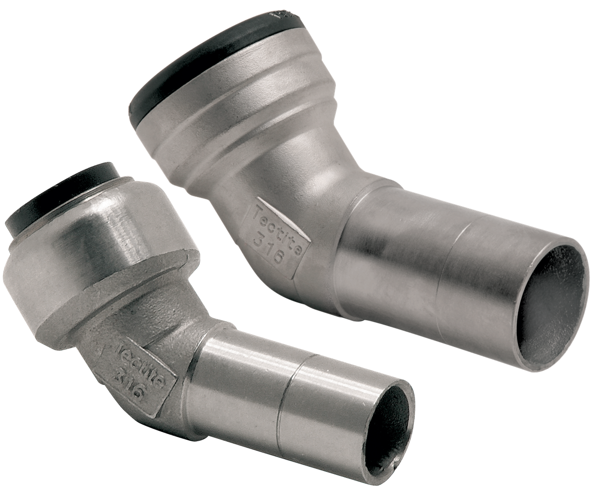VSH Tectite 316 bocht 45° (push x insteek)