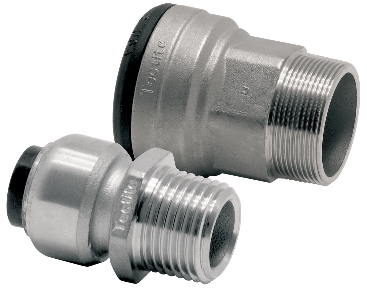 VSH Tectite 316 straight connector (push x male thread)