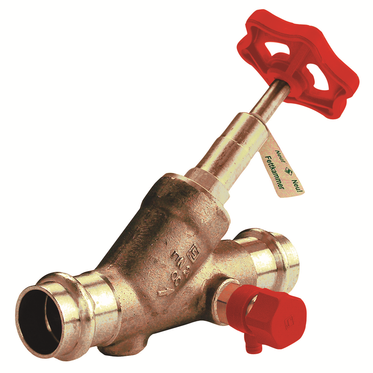 SPS angle seat valve rising, with drain (2 x press)