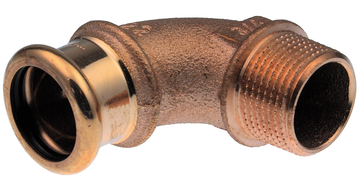 VSH XPress Copper elbow 90° (press x male thread)
