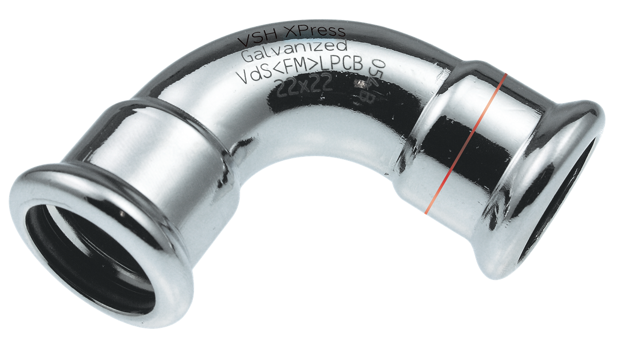 VSH XPress Carbon elbow 90° (2 x press)