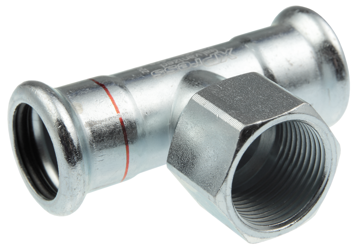 VSH XPress Carbon threaded T-piece (press x press x female thread)