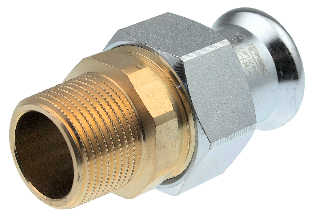 VSH XPress Carbon straight union (press x male thread)