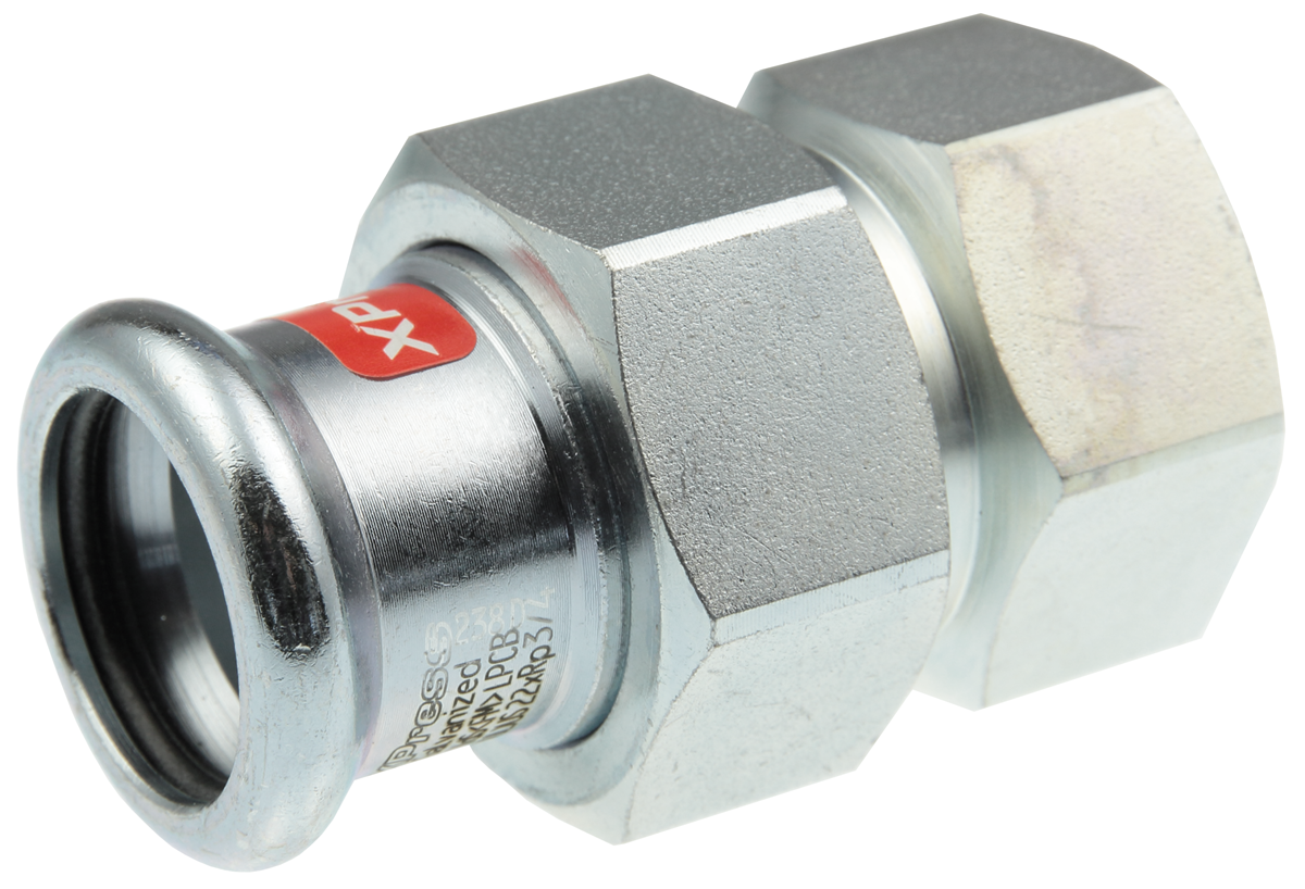 VSH XPress Carbon straight union (press x female thread)