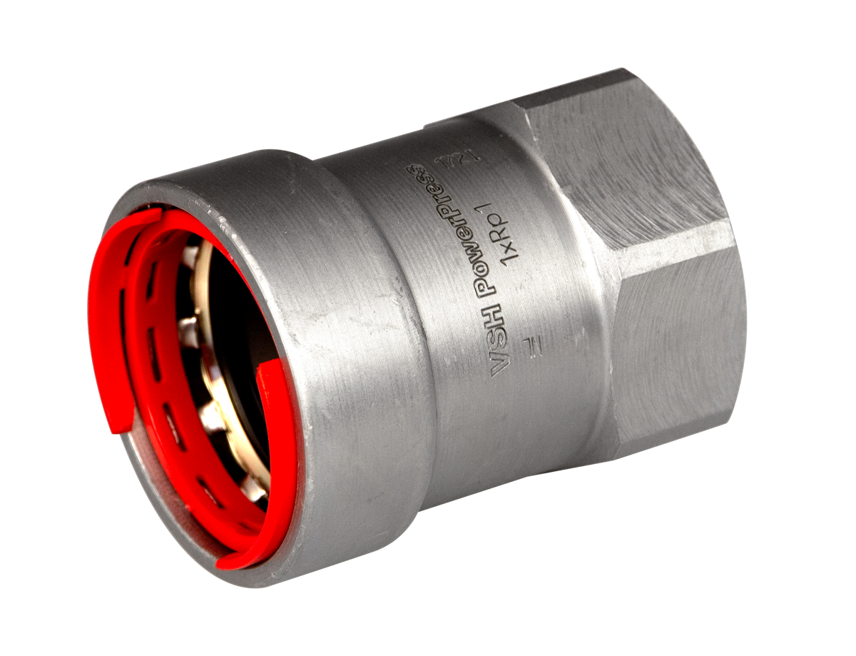 VSH PowerPress straight connector (press x female thread)